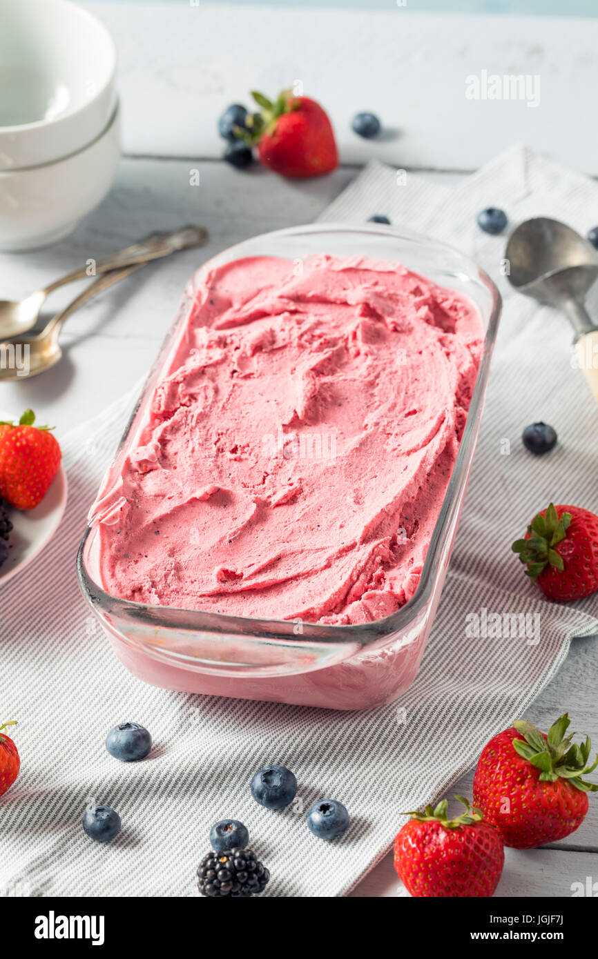 Sweet Homemade Berry Ice Cream Ready to Eat Stock Photo - Alamy