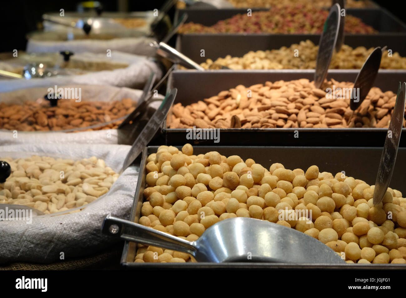 Selection of nuts Stock Photo - Alamy
