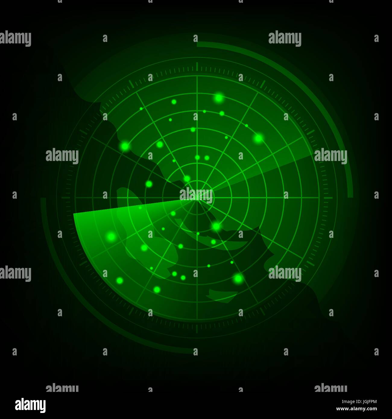 Radar screen vector Stock Vector Images - Alamy