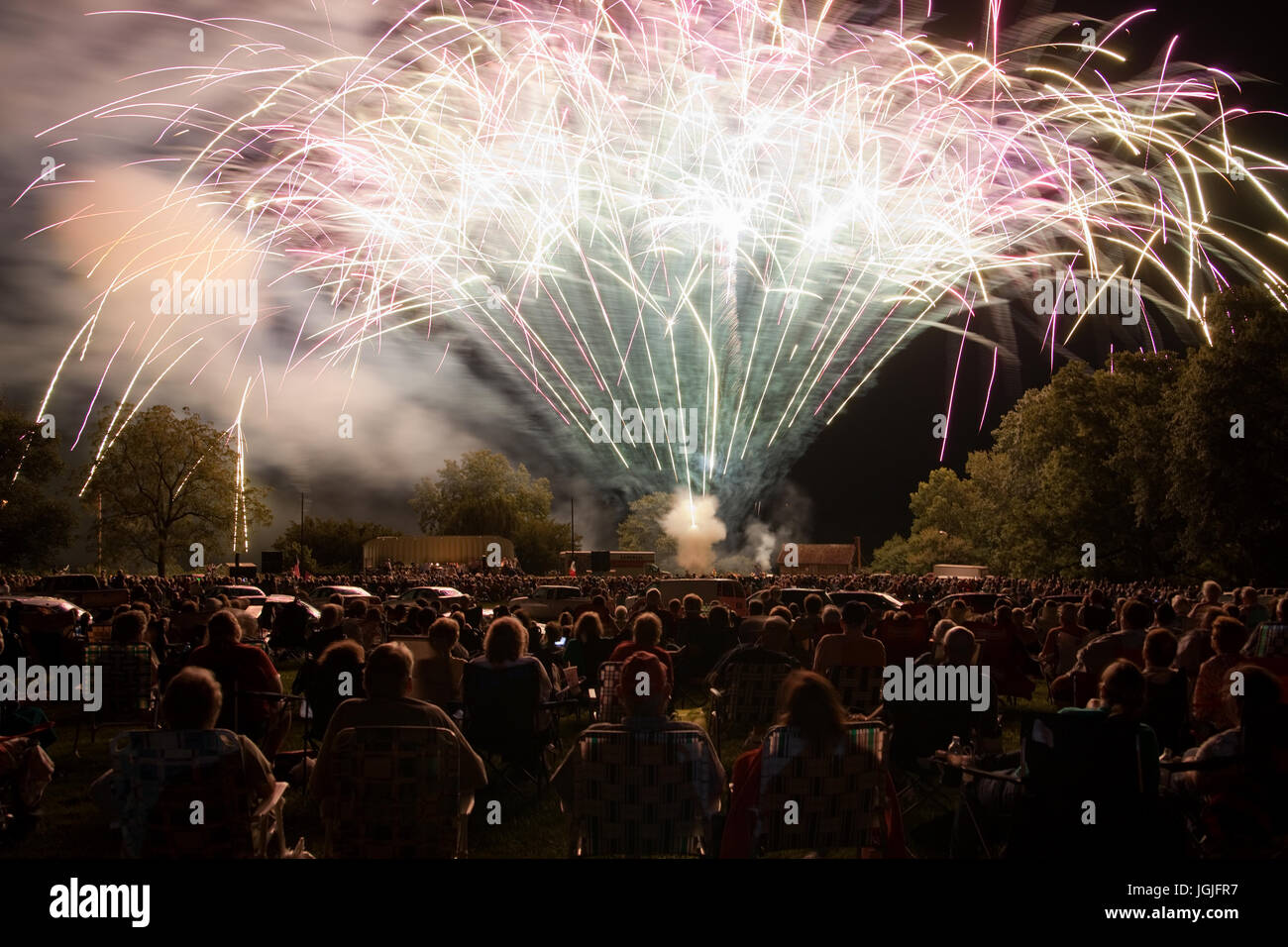 Symphonic Blast concert at Crapo Park in Burlington, Iowa Stock Photo ...