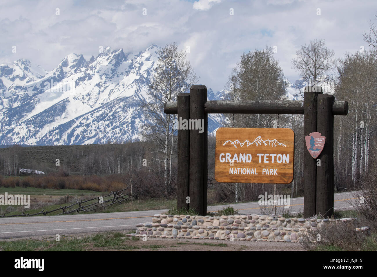 Grand teton national park sign hi-res stock photography and images - Alamy