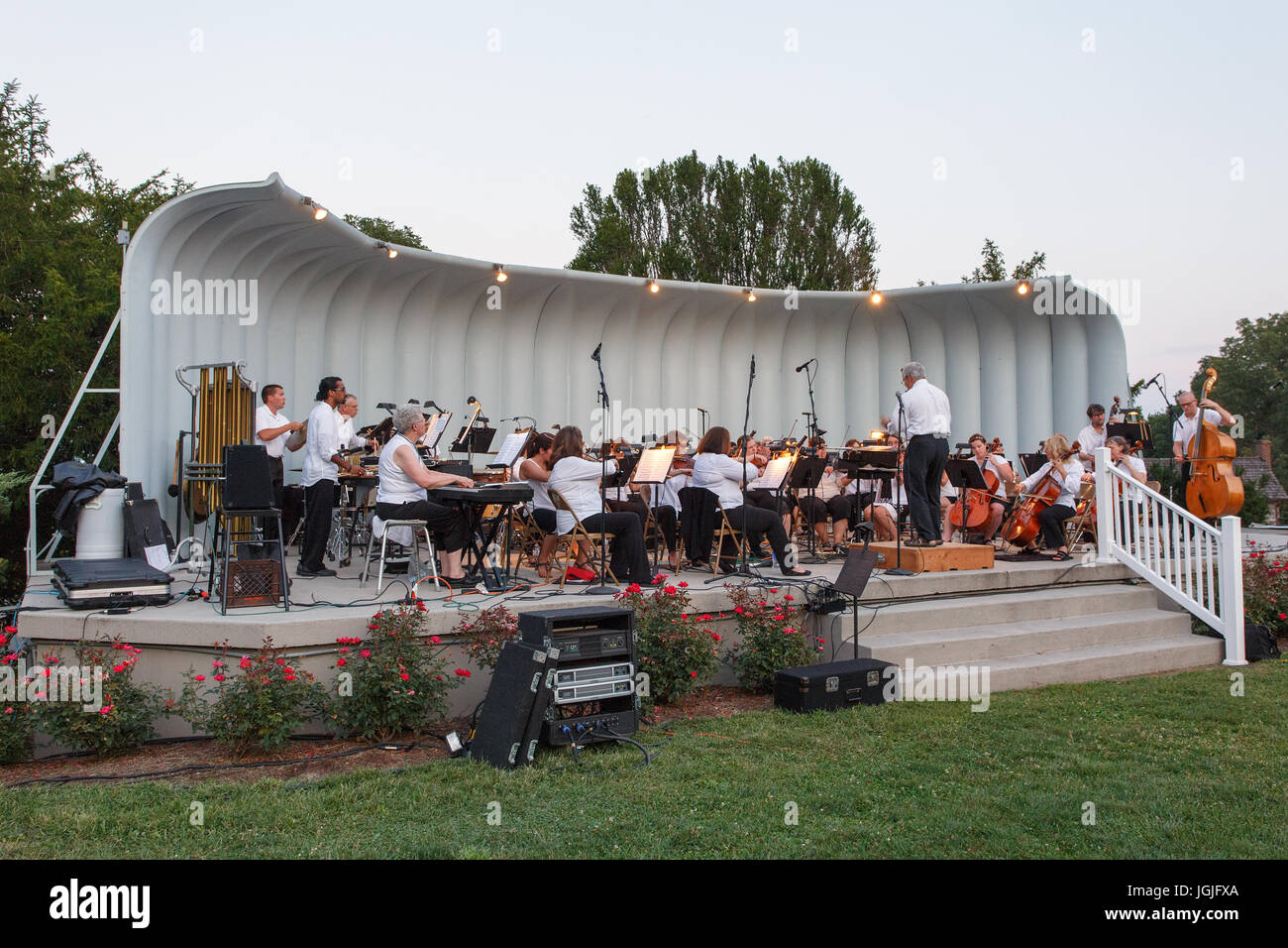 Symphonic Blast concert at Crapo Park in Burlington, Iowa Stock Photo ...