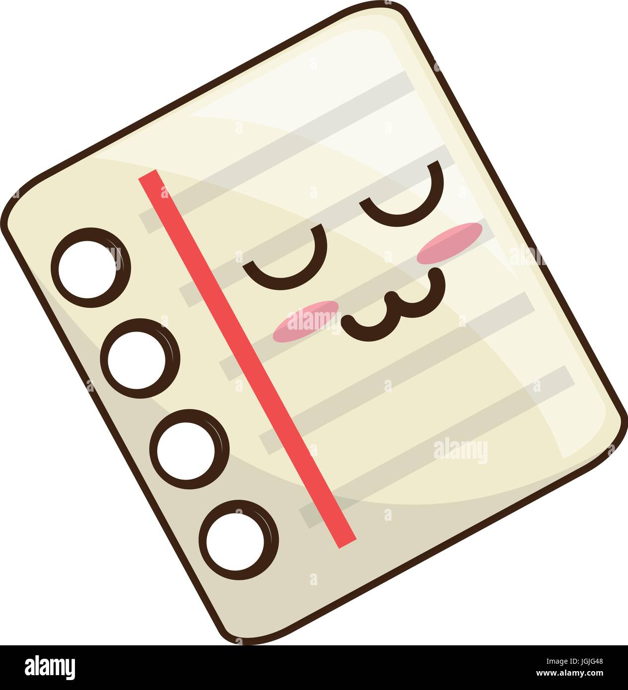 Cute note sheet icon vector illustration graphic design Stock Vector ...