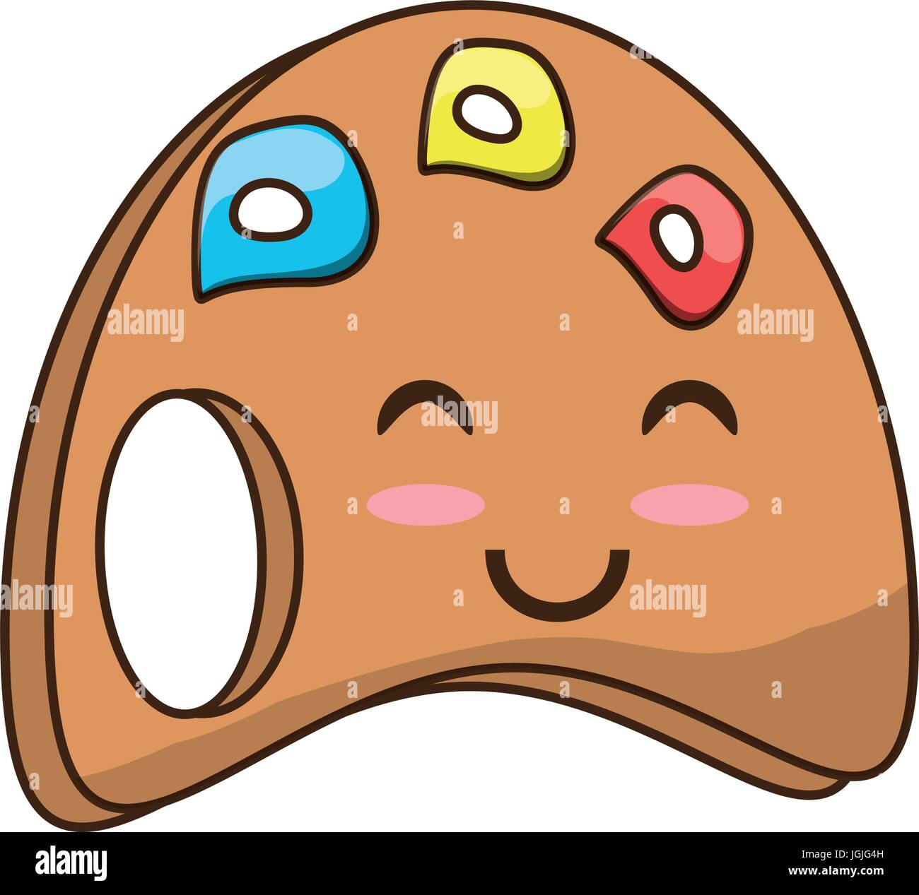 Paint palette cartoon icon vector illustration graphic design Stock ...