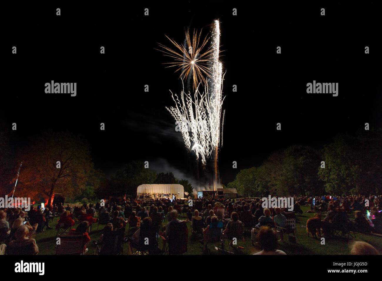 Symphonic Blast concert at Crapo Park in Burlington, Iowa Stock Photo ...