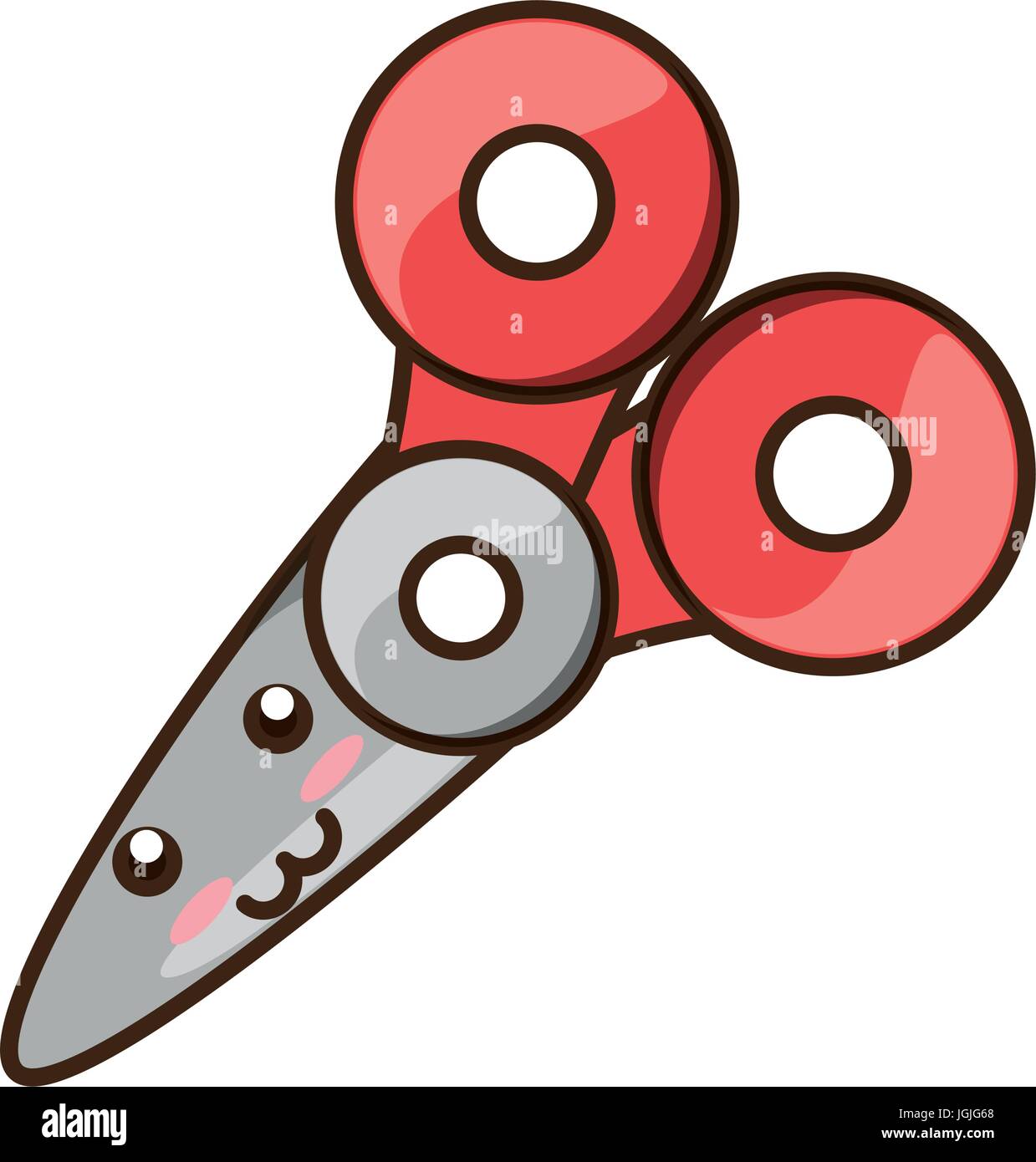 Cute scissor cartoon icon vector illustration graphic design Stock ...
