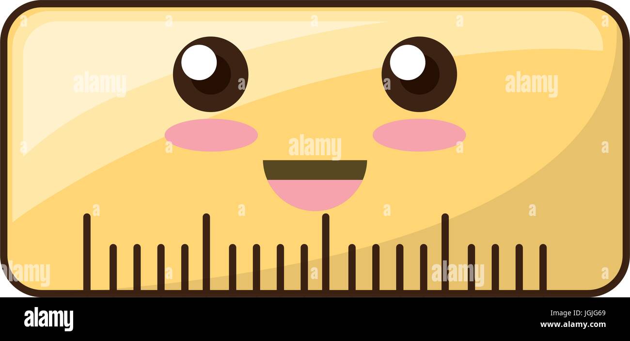 Cute ruler cartoon icon vector illustration graphic design Stock Vector ...