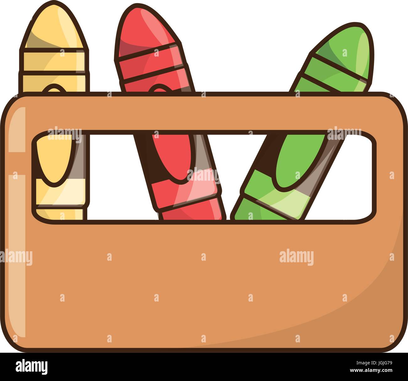 Cute crayons cartoon icon vector illustration graphic design Stock ...
