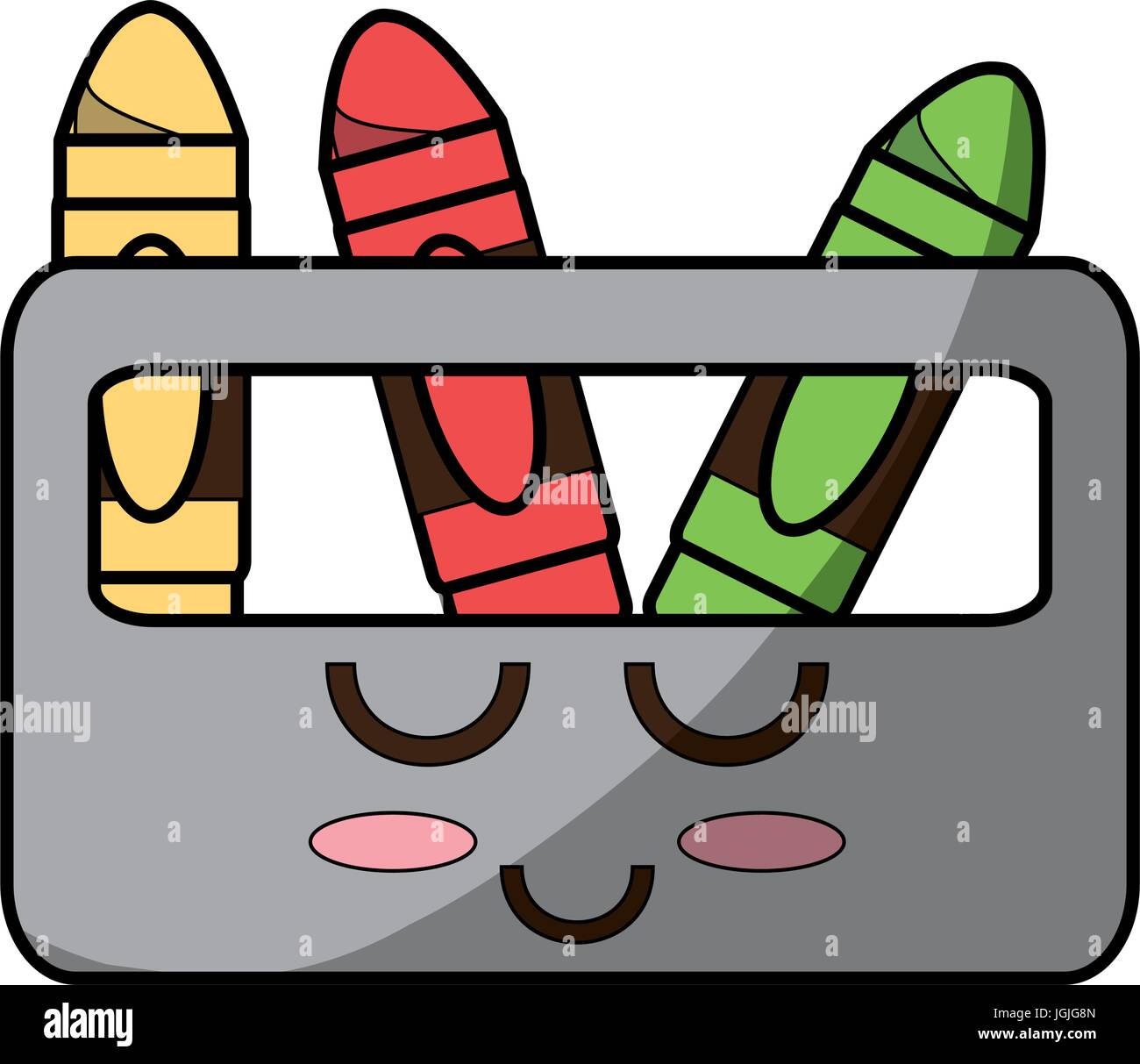 Cute crayons cartoon icon vector illustration graphic design Stock ...