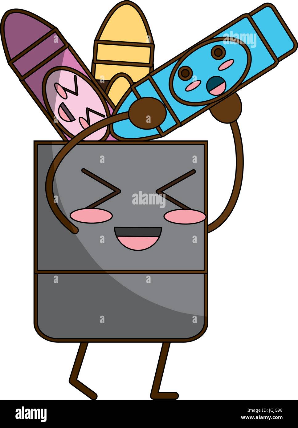 Cute crayons cartoon icon vector illustration graphic design Stock ...