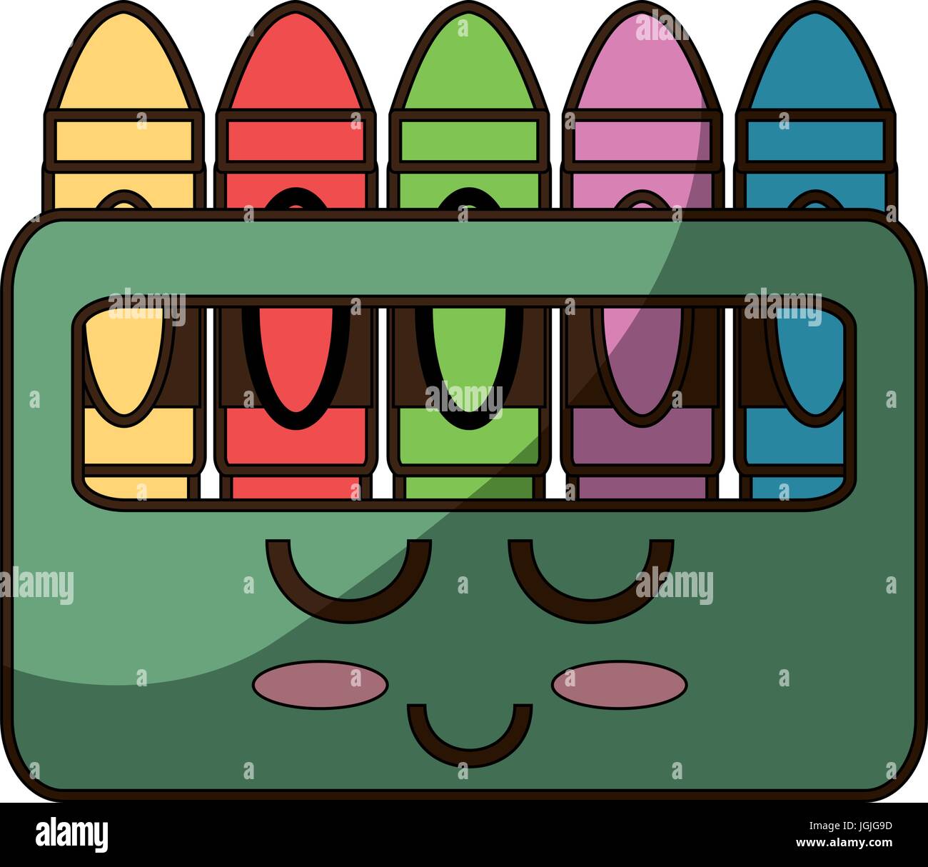 Cute crayons cartoon icon vector illustration graphic design Stock ...