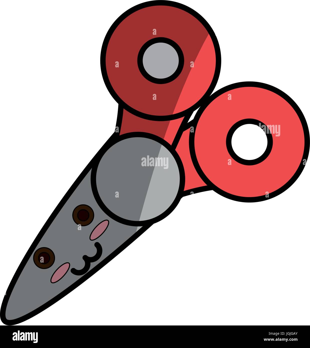 Cartoon Illustration Funny Scissors High Resolution Stock Photography ...