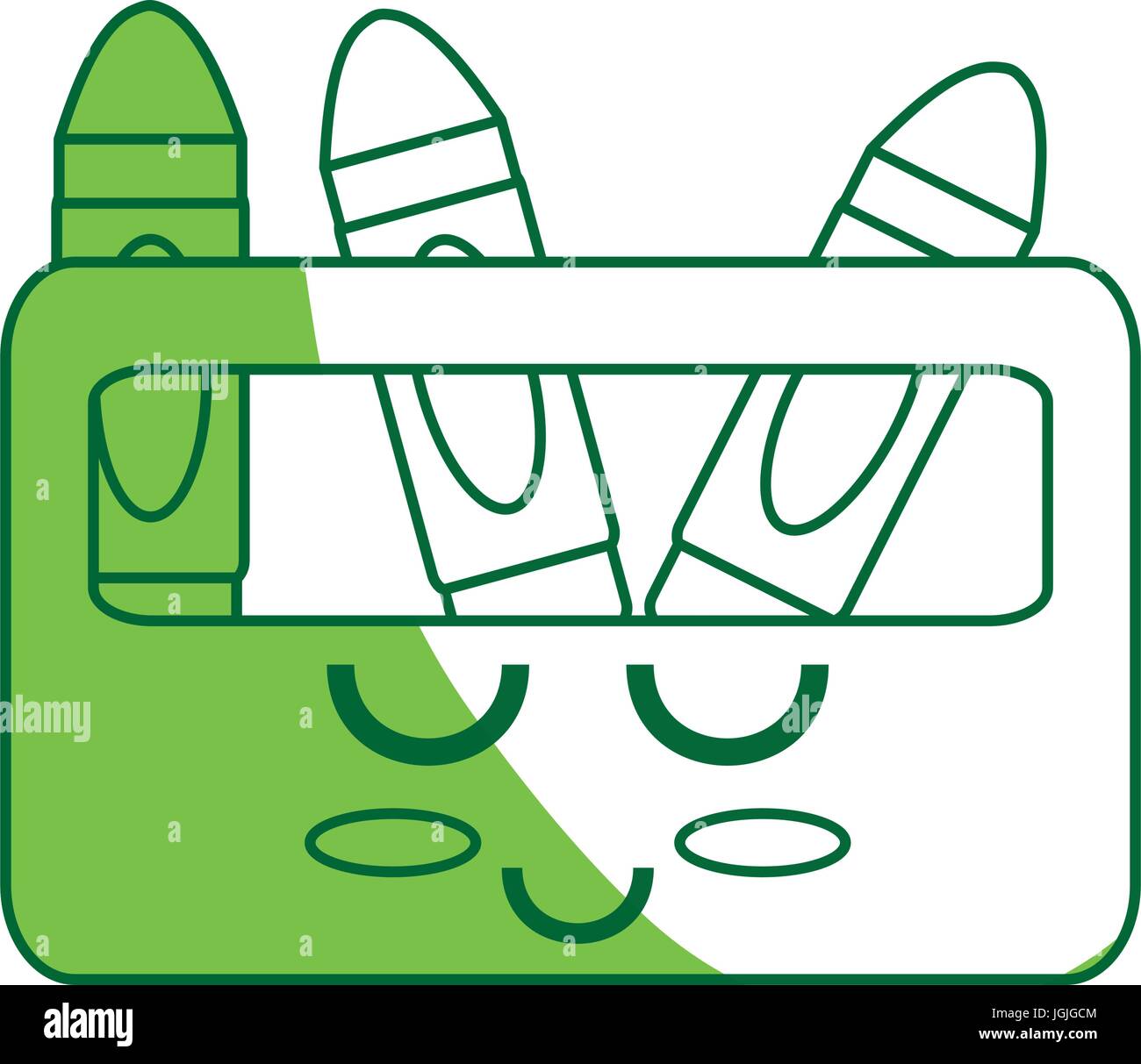 Cute crayons cartoon icon vector illustration graphic design Stock ...