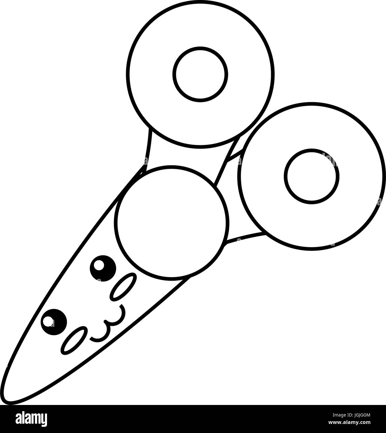 Cute scissor cartoon icon vector illustration graphic desing Stock ...