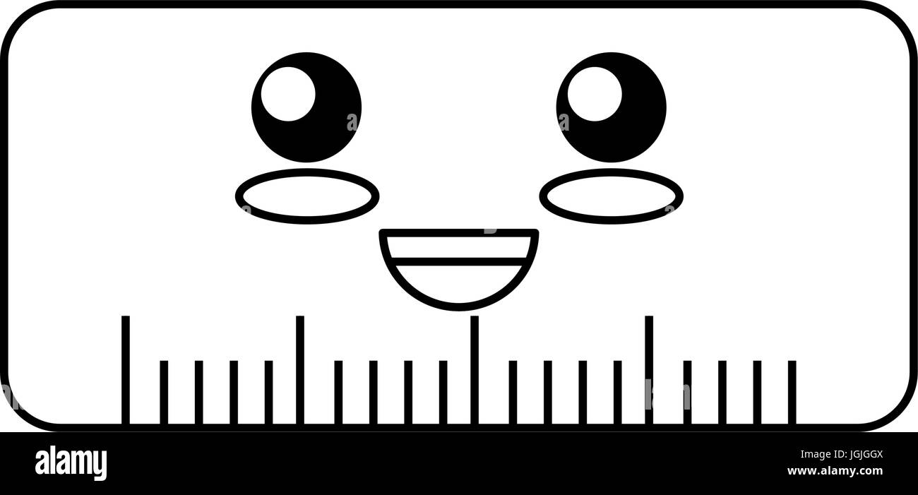 Cute ruler cartoon icon vector illustration graphic desing Stock Vector ...