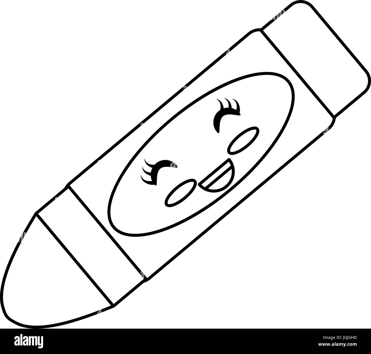 Cute crayon cartoon icon vector illustration graphic design Stock ...