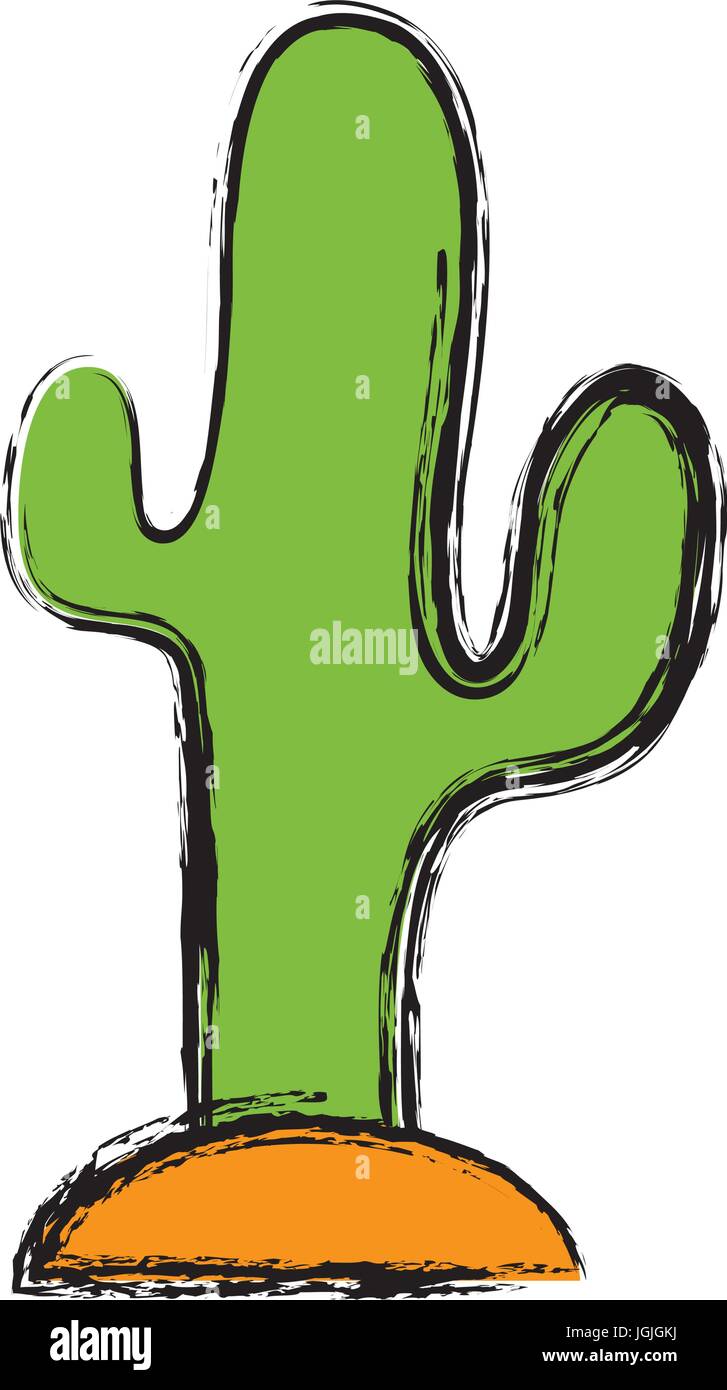 cactus icon over white background colorful design vector illustration ...