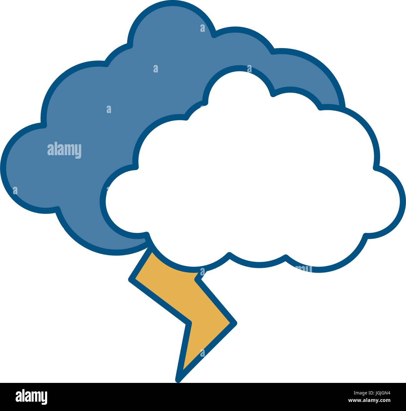 cloud and thunder icon over white background vector illustration Stock Vector Image & Art - Alamy