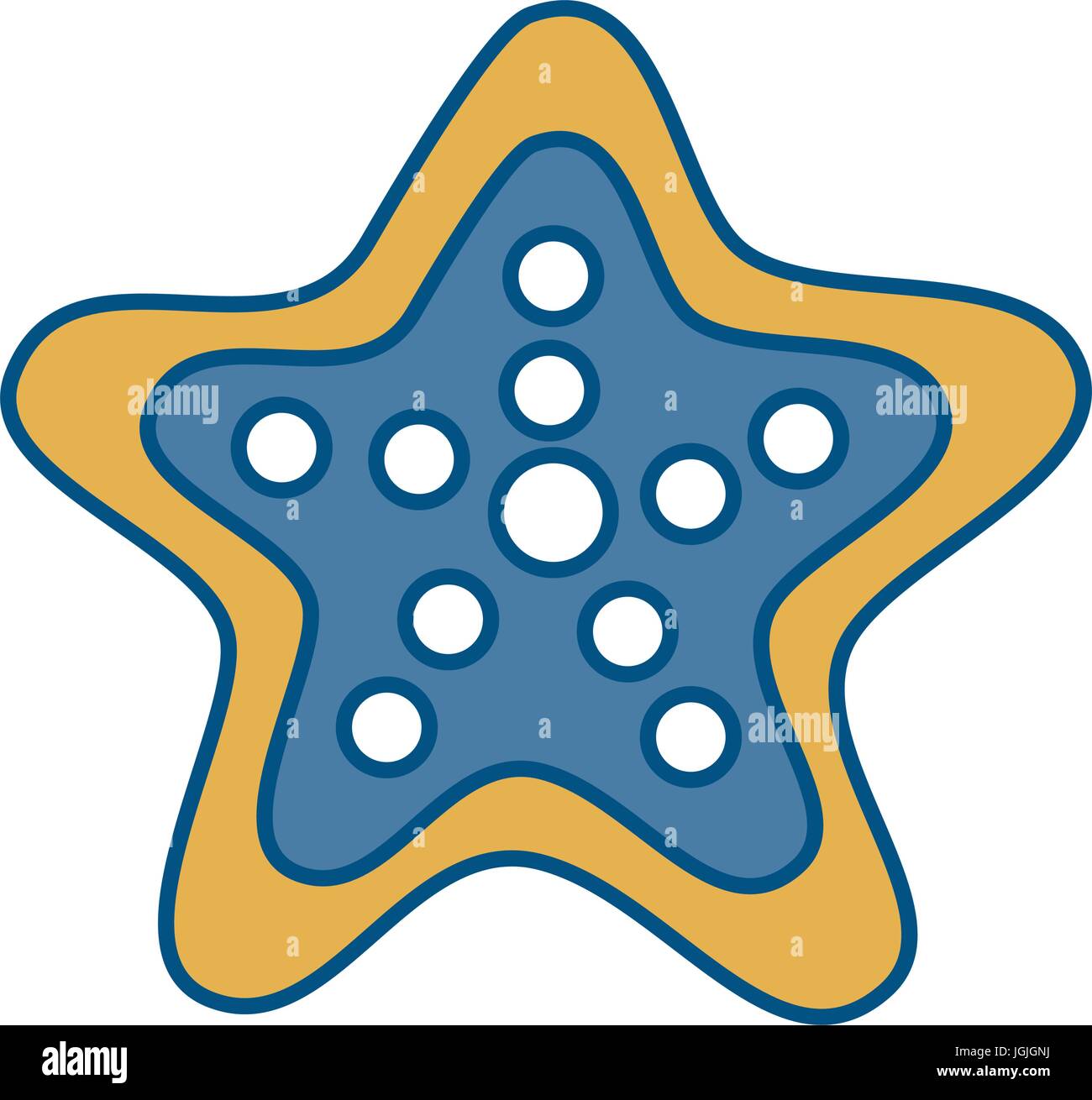 sea star icon over white background vector illustration Stock Vector ...