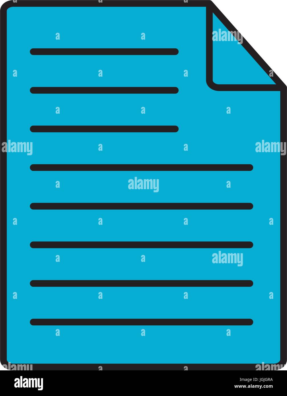 document page icon over white background vector illustration Stock ...