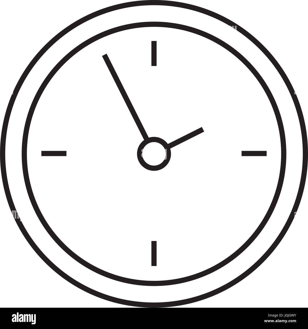 clock icon over white background vector illustration Stock Vector Image ...
