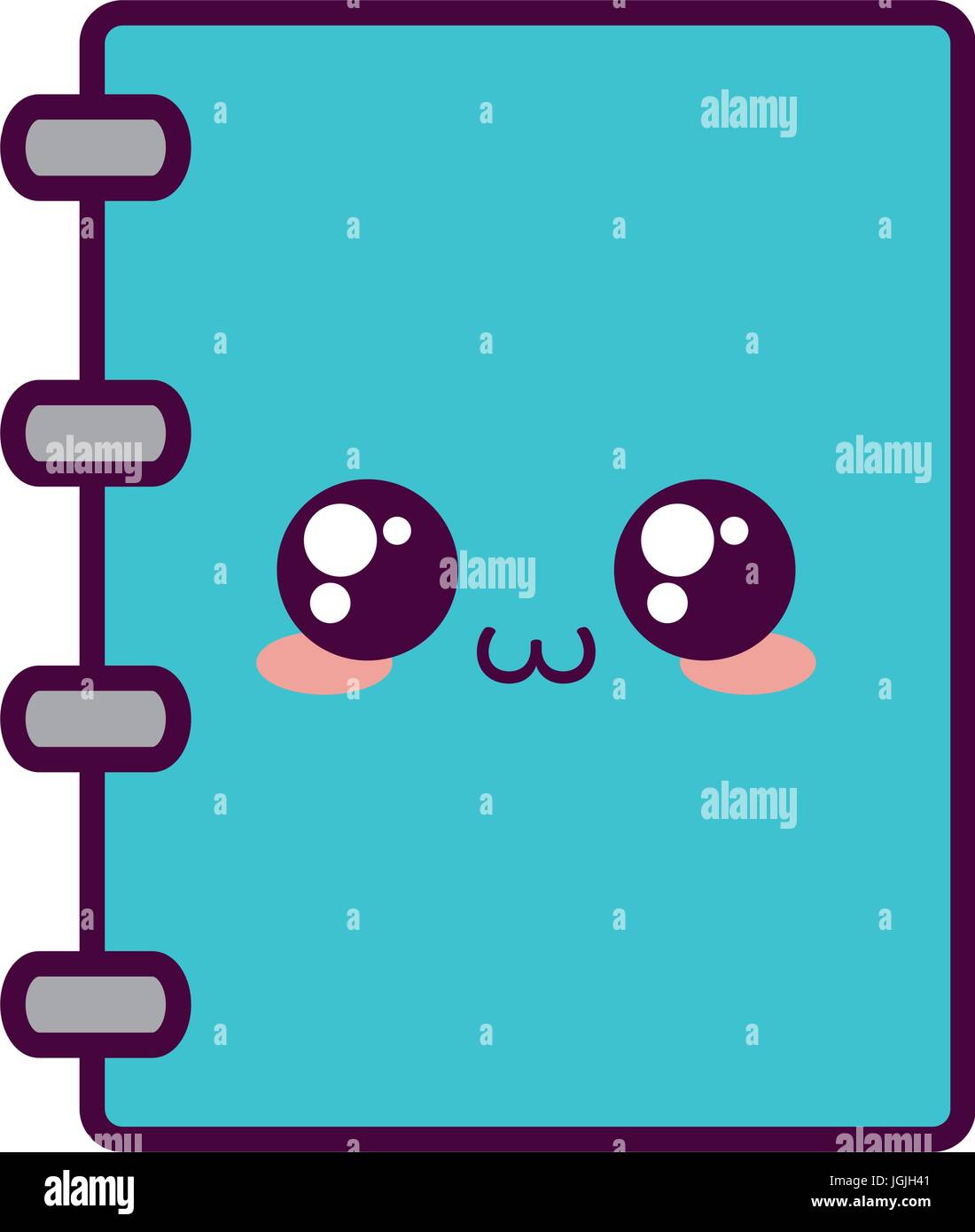 kawaii notebook icon over white background vector illustration Stock ...