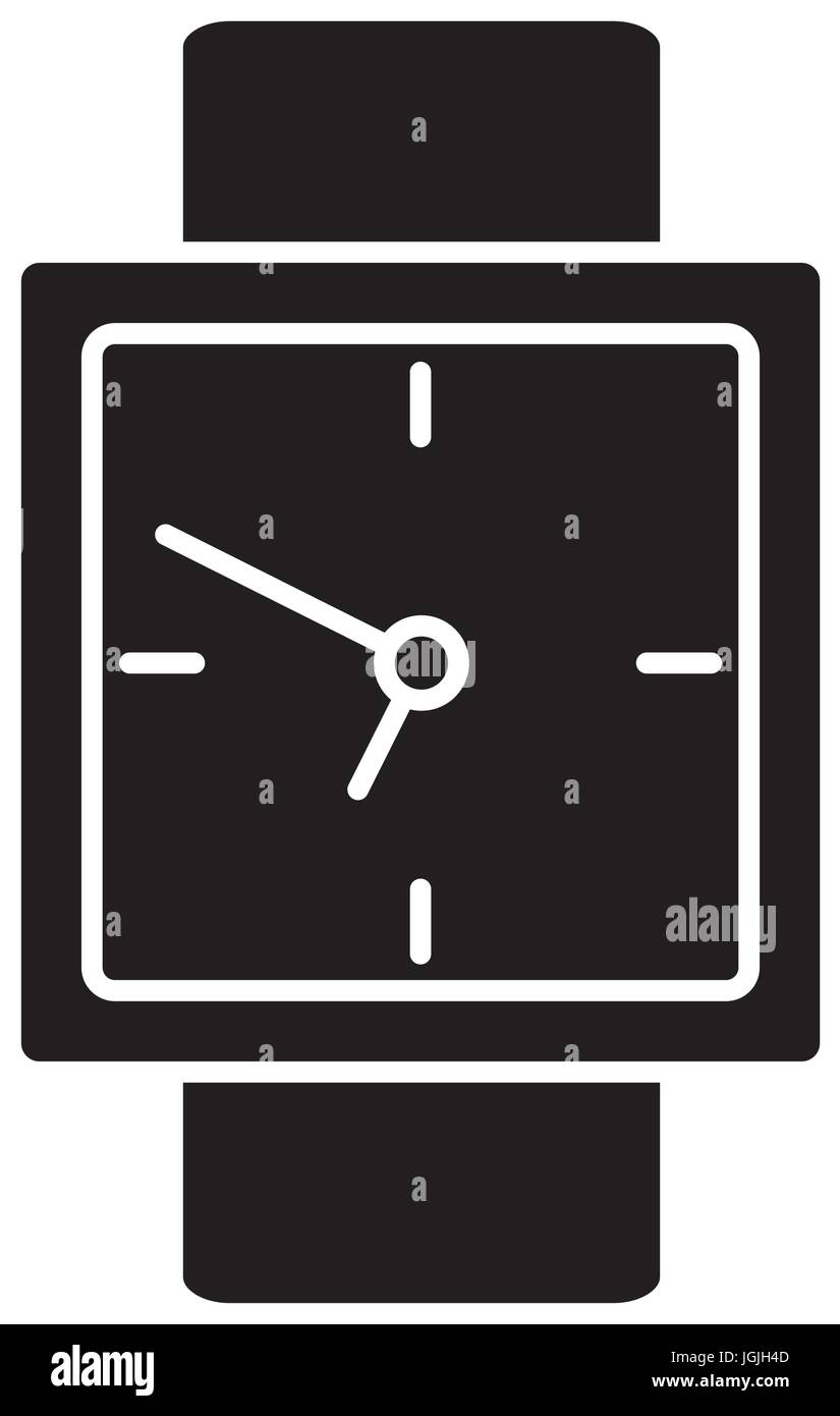 watch icon over white background vector illustration Stock Vector Image ...