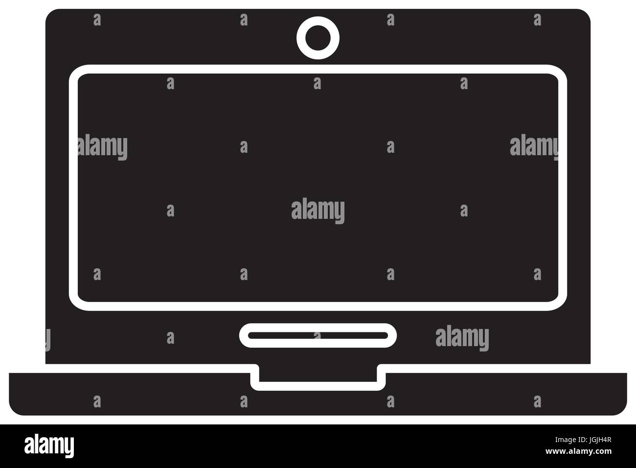 laptop computer icon over white background vector illustration Stock ...