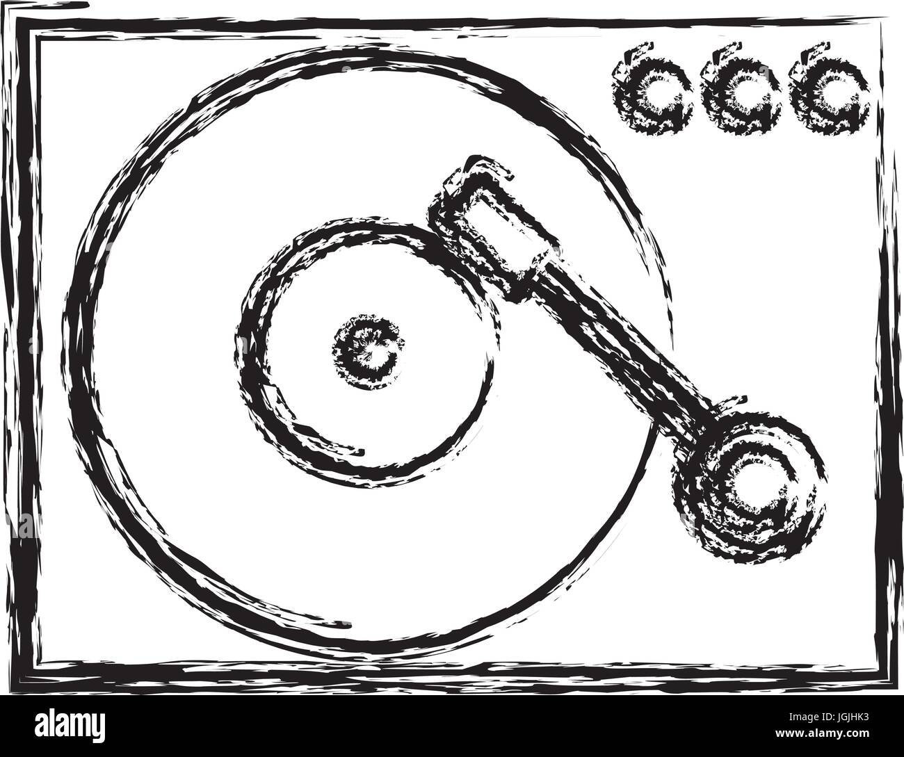 dj turntable icon Stock Vector Image & Art - Alamy