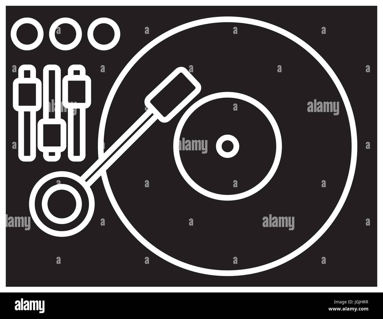 dj turntable icon Stock Vector Image & Art - Alamy