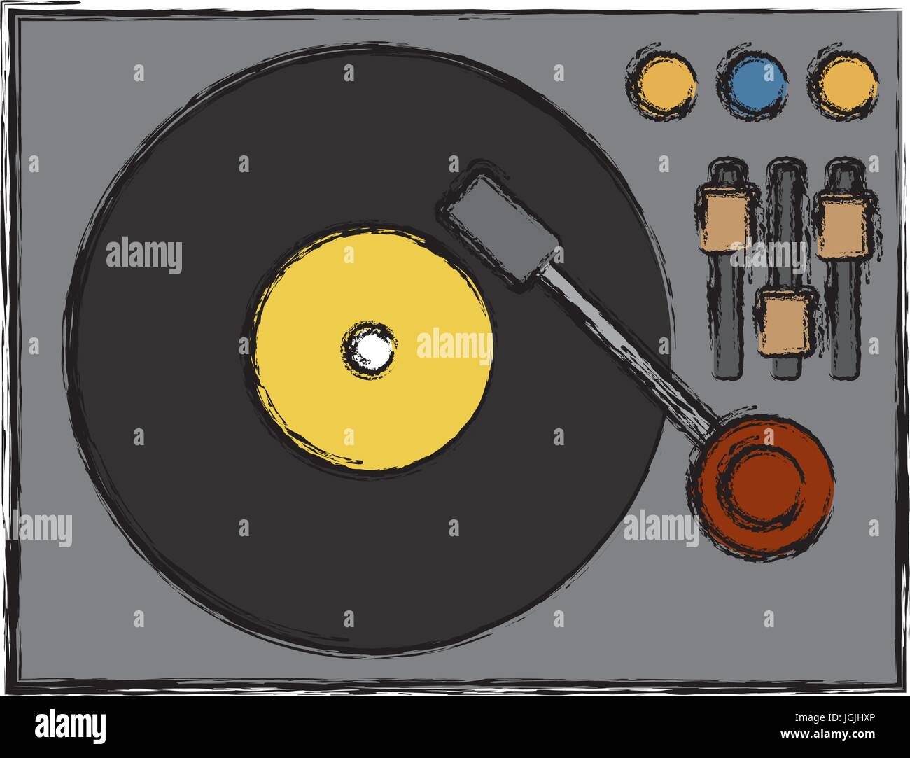 dj turntable icon Stock Vector Image & Art - Alamy