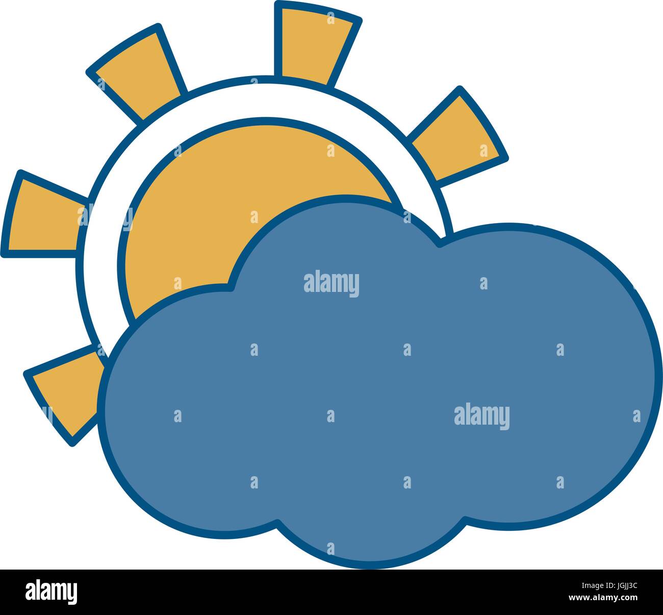 sun and cloud icon image Stock Vector Image & Art - Alamy