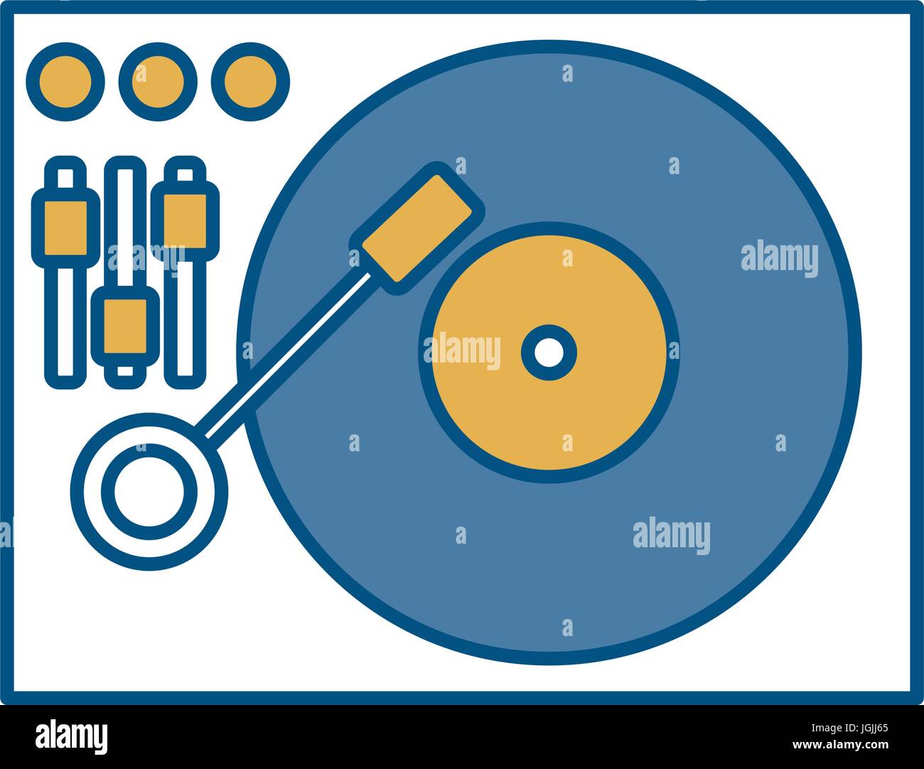 dj turntable icon Stock Vector Image & Art - Alamy