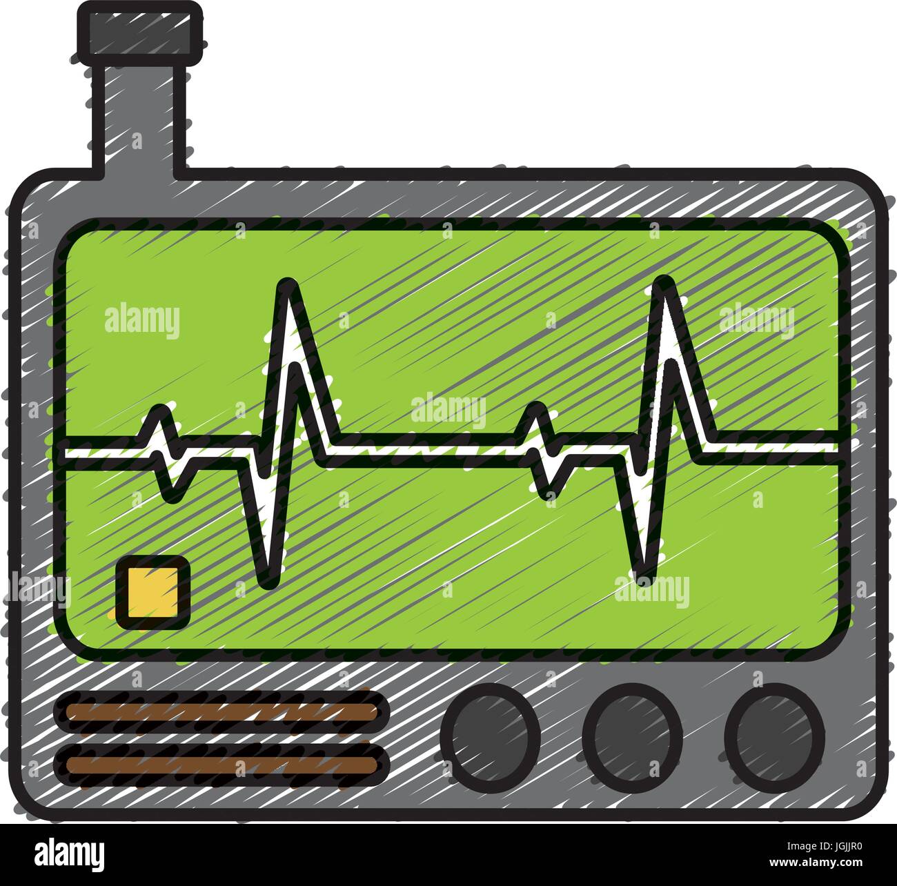 cardiac monitor device icon Stock Vector Image & Art - Alamy