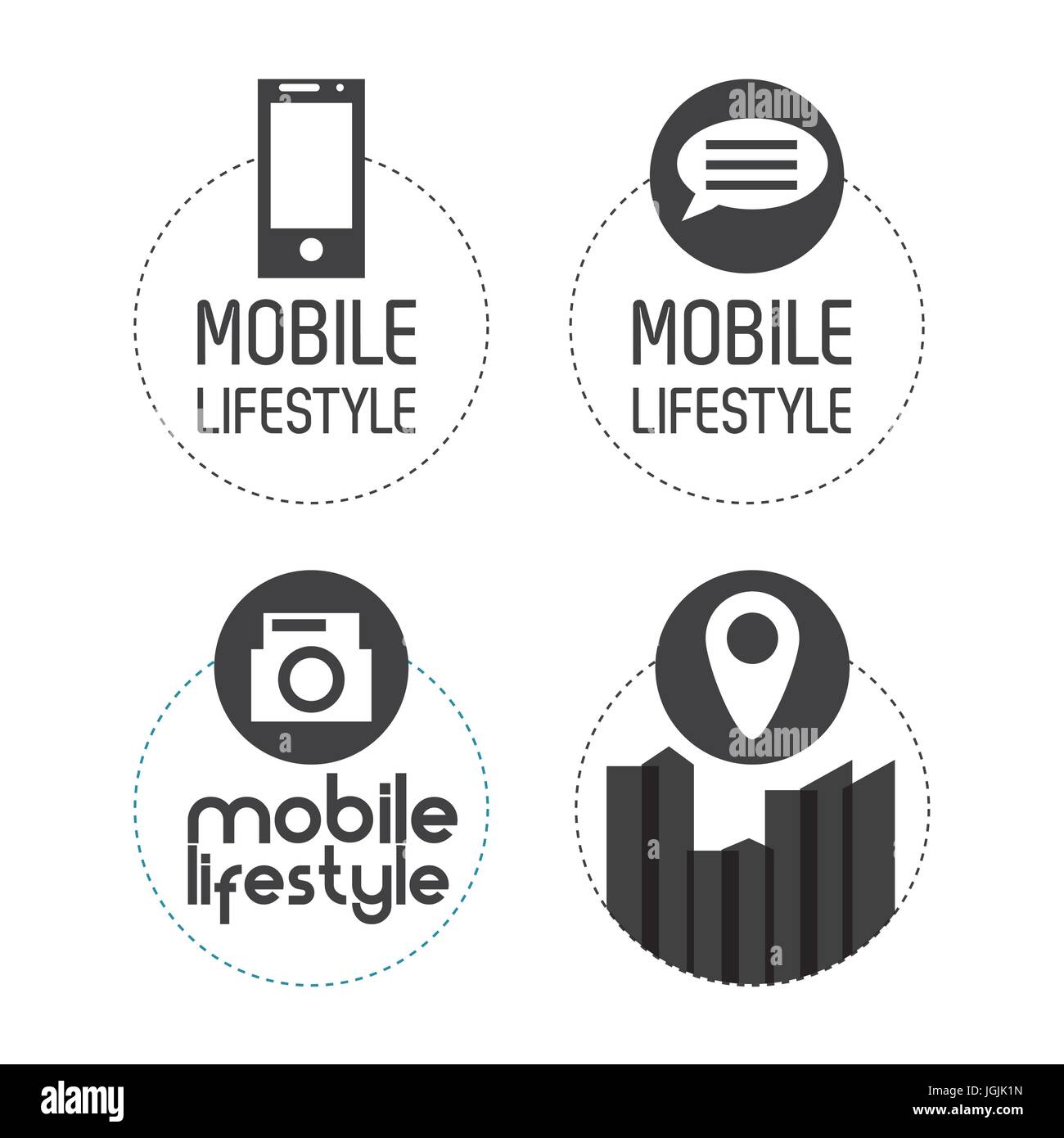 set digital technology apps icons Stock Vector Image & Art - Alamy