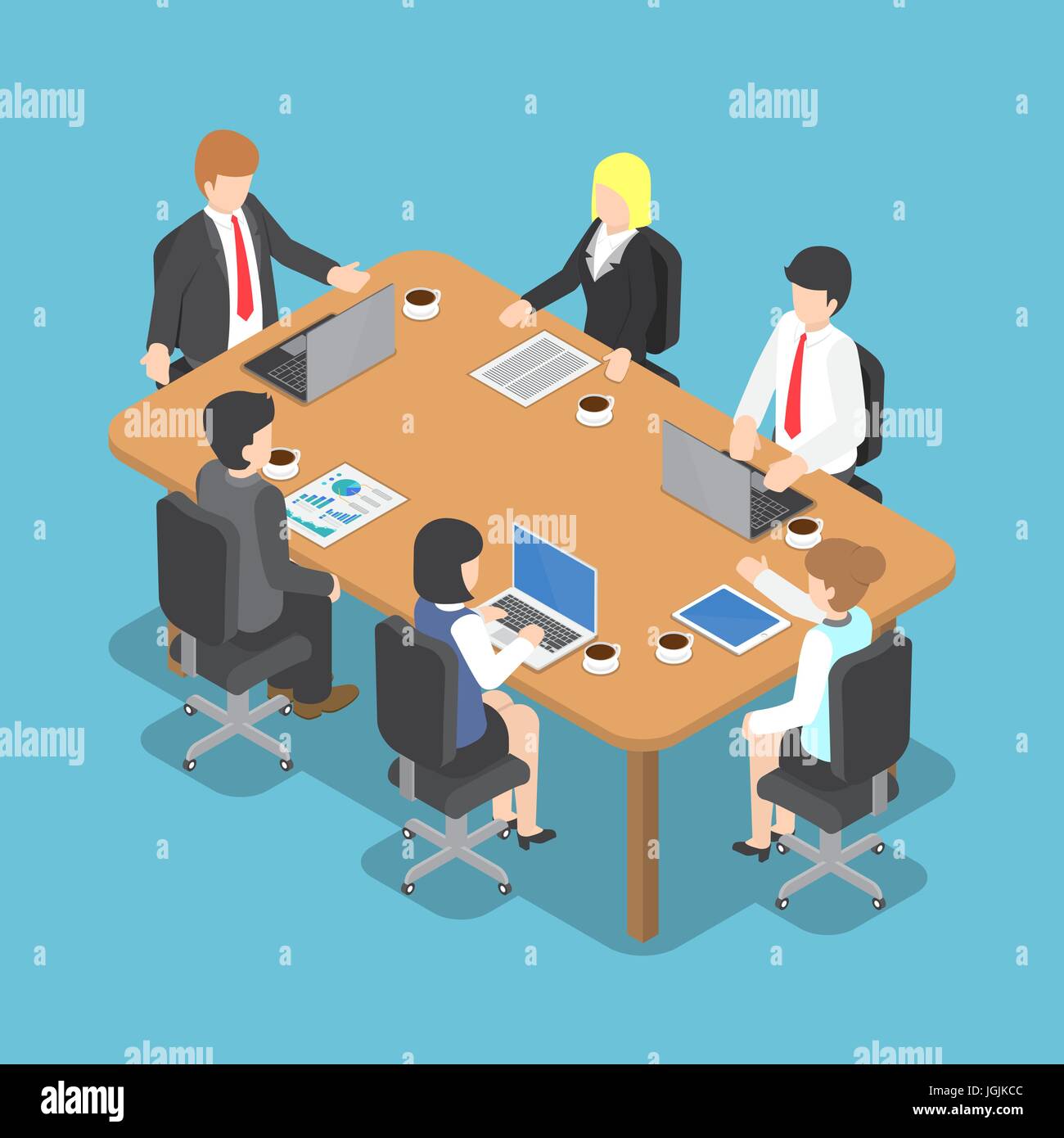Business meeting 3d concept Stock Vector Images - Alamy