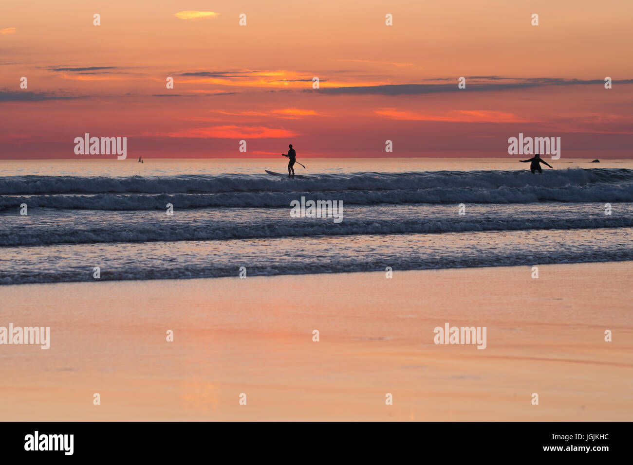 Woolacombe beach sunset hi-res stock photography and images - Alamy