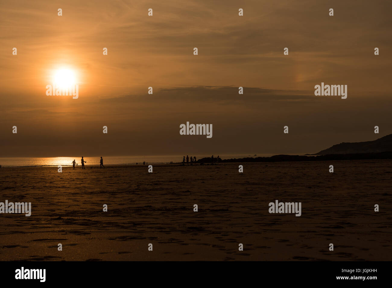 Woolacombe Sunset 01 Stock Photo - Alamy