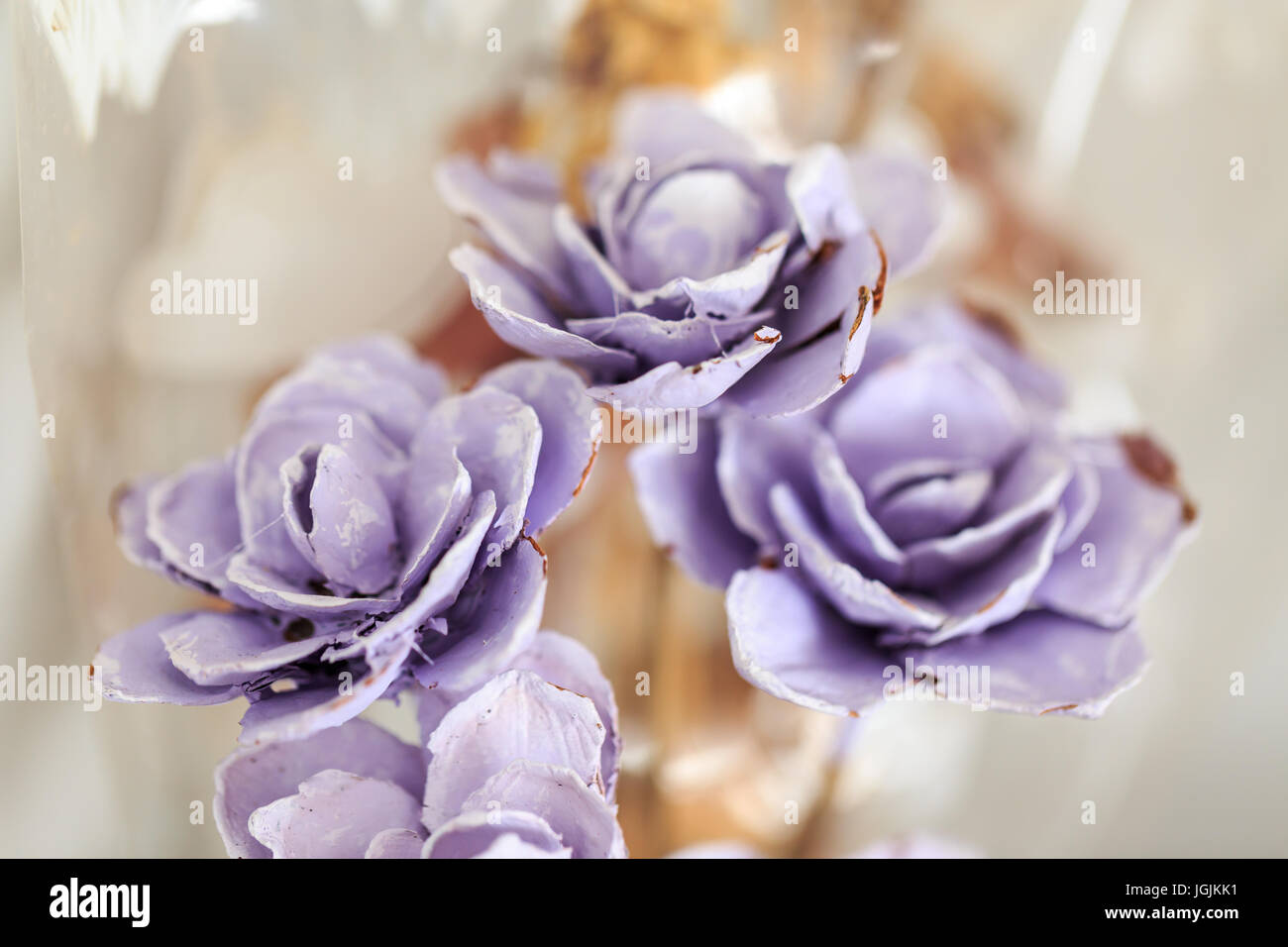 Purple handmade roses close image Stock Photo - Alamy