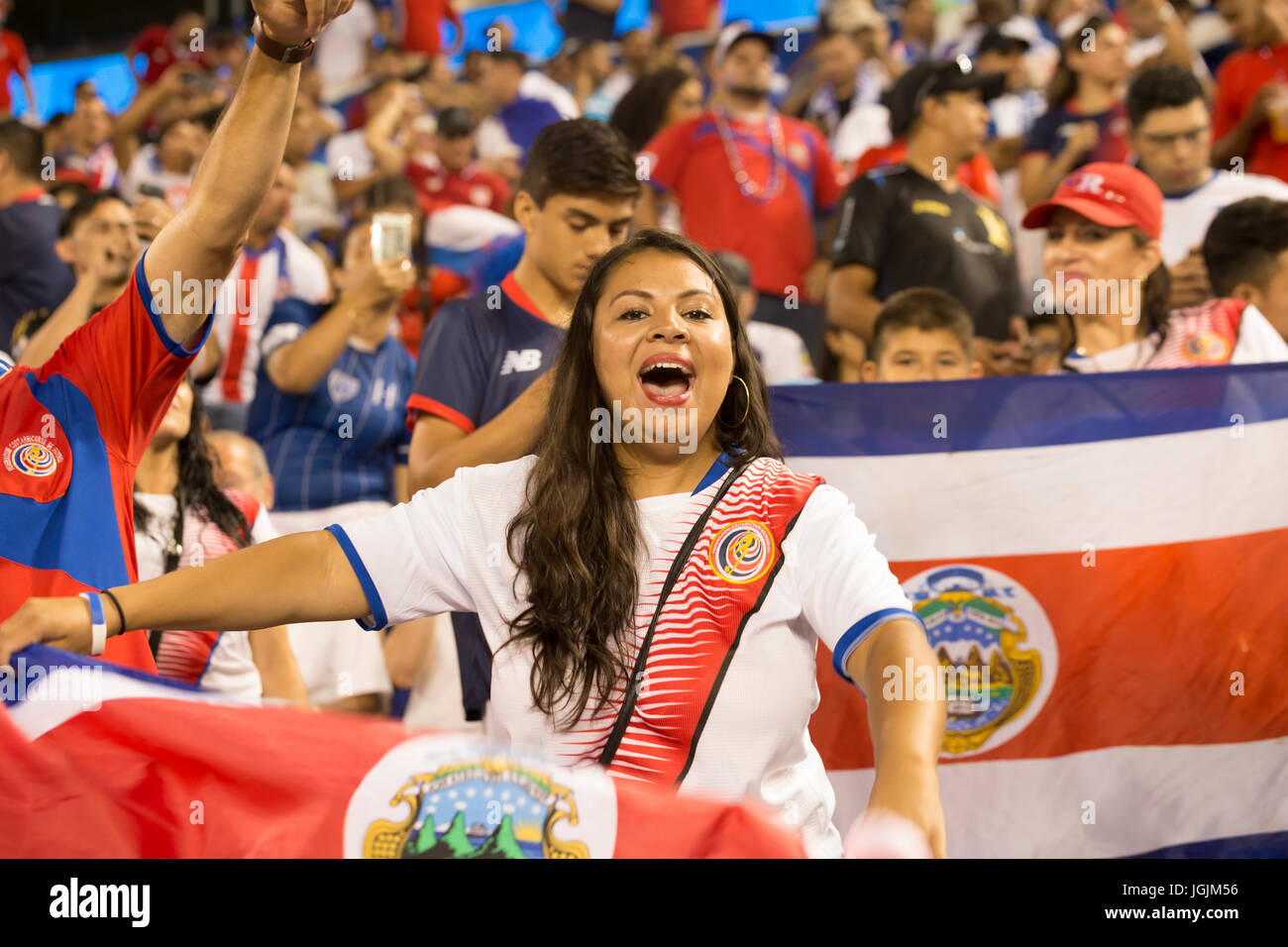 Fans of Costa Rica National team and Honduras National team attend ...