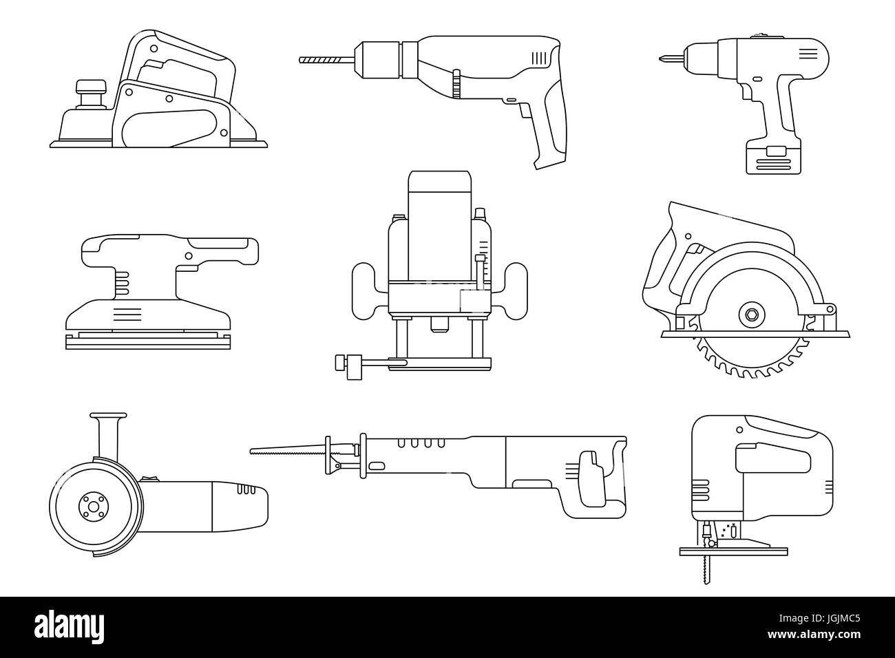 Line circular saw icon Cut Out Stock Images & Pictures - Alamy