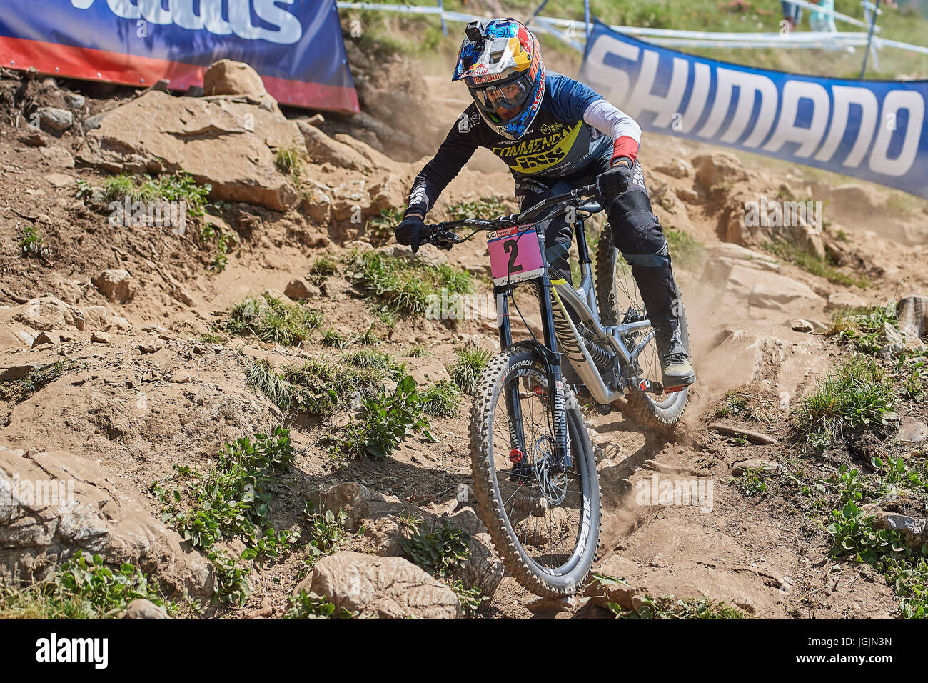 Lenzerheide, Switzerland. 7th July, 2017. Myriam Nicole from COMMENCAL ...
