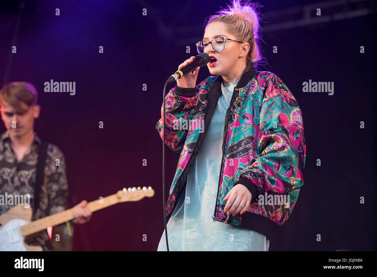 Glasgow, UK. 07th July, 2017. Be Charlotte performs on the King Tut's ...