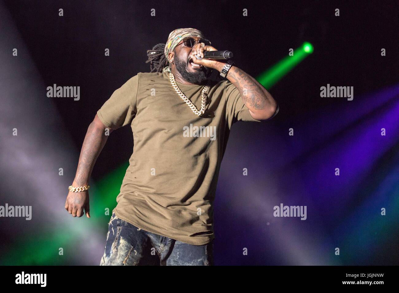 Milwaukee, Wisconsin, USA. 5th July, 2017. Rapper T-PAIN (FAHEEM RASHAD ...