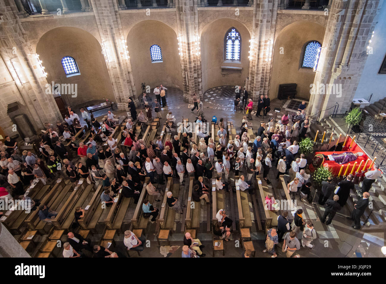 Cologne, Germany. 7th July, 2017. The late Cardinal Joachim Meisner is ...