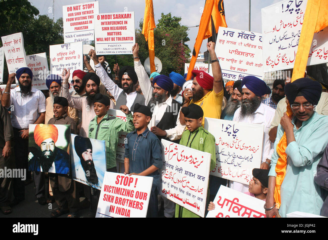 People from Sikh Community are holding protest demonstration against ...