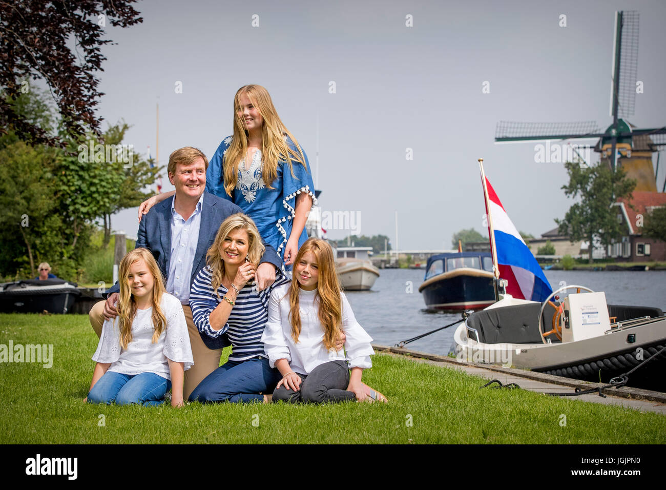 Warmond, Netherlands. 07th July, 2017. King Willem-Alexander, Queen ...
