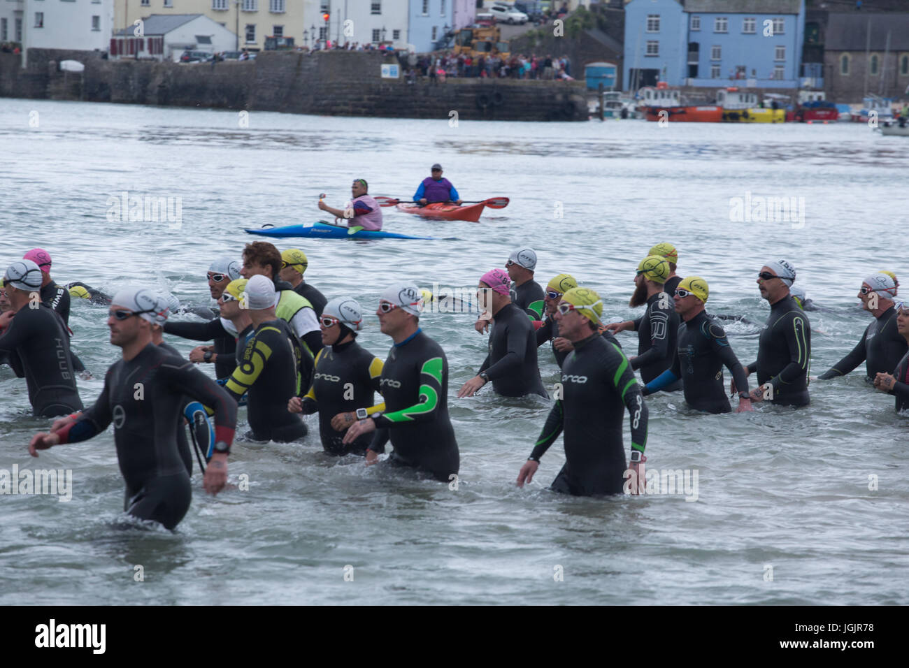 Wales Swim 2017, Tenby, Pembrokeshire, West Wales, UK. This years swim ...