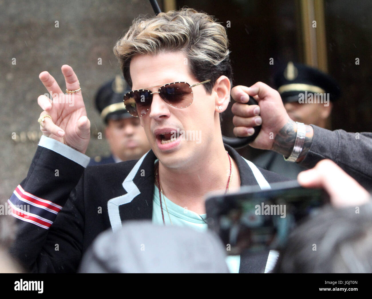 New York, USA. 7th Jul, 2017. Milo Yiannopoulos writer of Dangerous ...