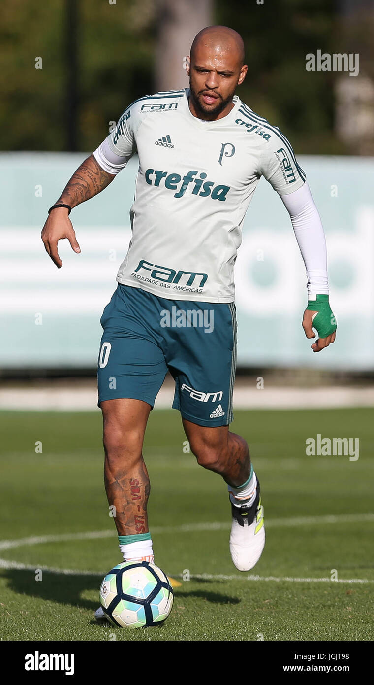 SÃO PAULO, SP - 07.07.2017: TREINO DO PALMEIRAS - The player Felipe ...